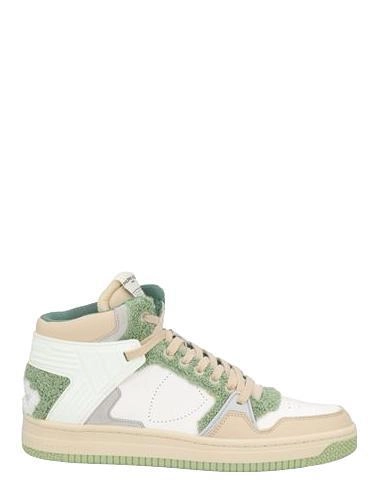 Philippe Model High-top Sneakers In Leather And Textile Fibers - Green
