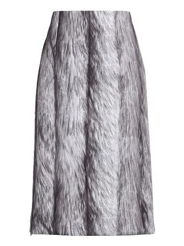 MEIMEIJ Midi Skirt Size Polyester - Grey