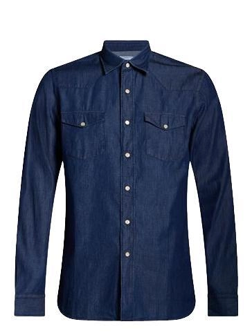LARDINI Denim Shirt Size Cotton - Blue