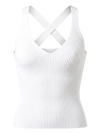 PIERANTONIOGASPARI Ribbed Knit Tank Top - White