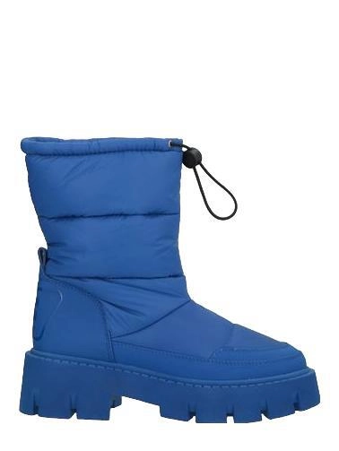 COPENHAGEN  Quilted Textile Ankle Boots - Blue