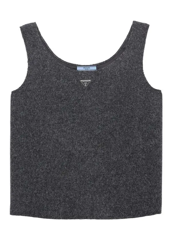 Prada Shetland Wool Top - Grey