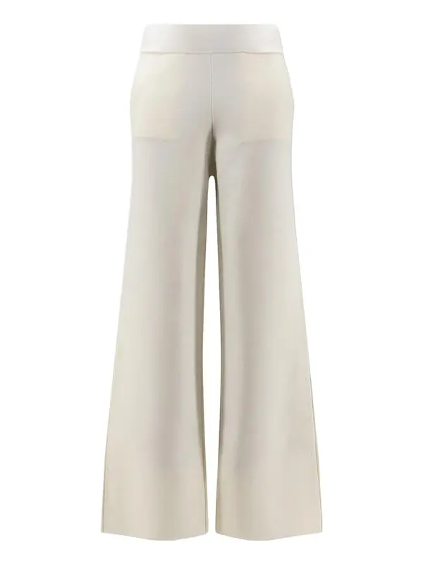 Max Mara High-waisted Wool Blend Knit Trousers - Beige