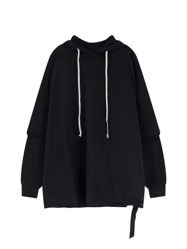 Rick Owens Tommy Hustle Cotton Sweatshirt - Black