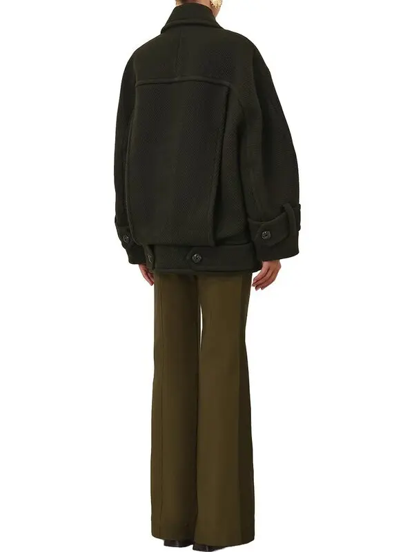 Zimmermann Valiant Wool Peacoat - Dark Green