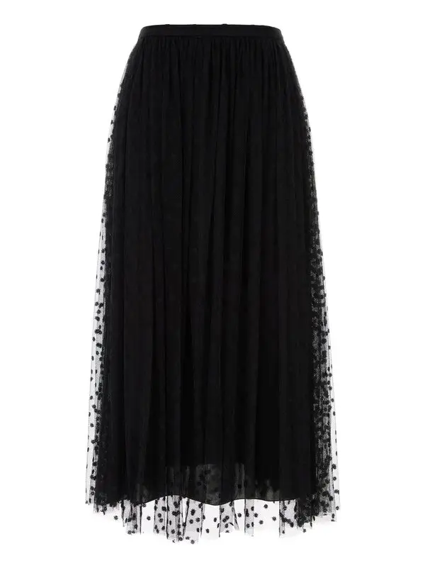 Alberta Ferretti Mesh Skirt - Black