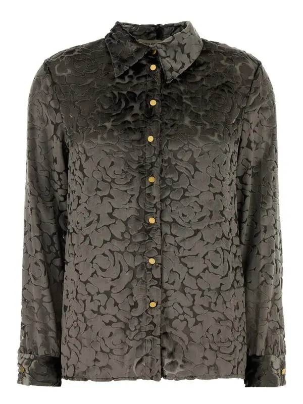 Alberta Ferretti Dark Jacquard Shirt - Grey