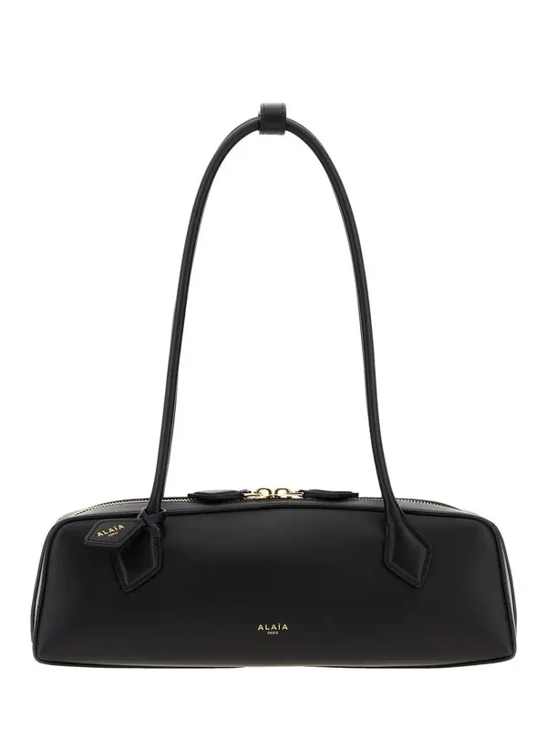 Alaïa Leather Medium Teckel Shoulder Bag - Black