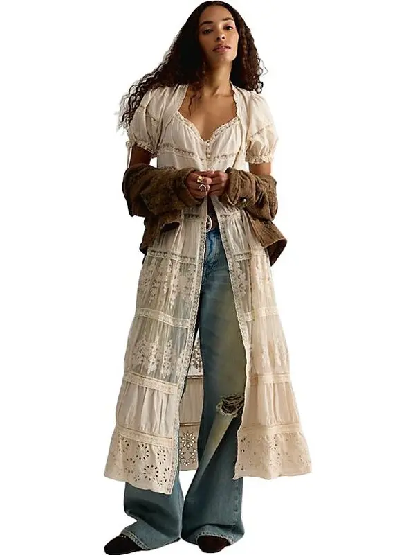 Free People Dream Haze Maxi Top - Tea