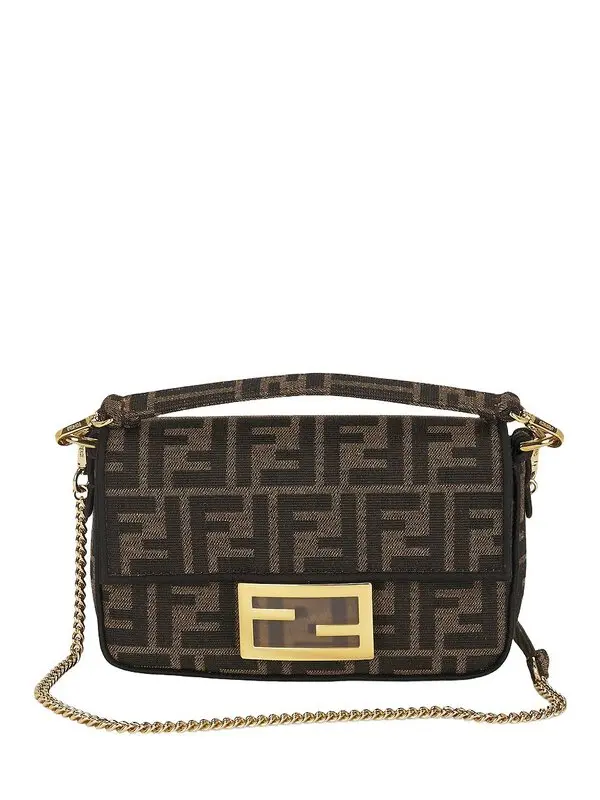 Fendi Mini Ff 1974 Baguette Shoulder Bag - Brown