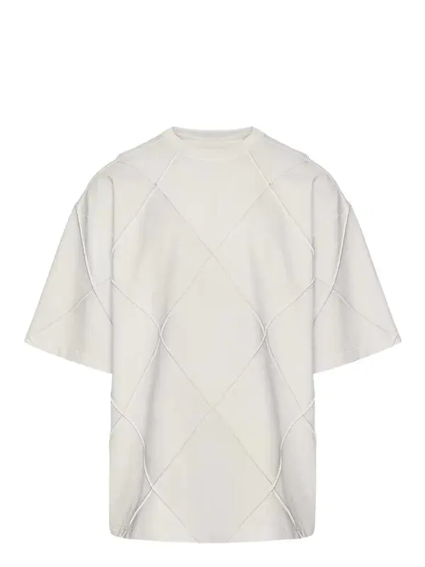 HAMZA Diamond Oversized T-shirt - Neutrals