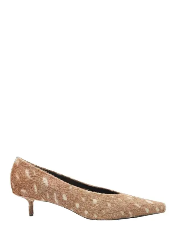 Loulou De Saison Deer-print Pony-effect Pumps - Brown