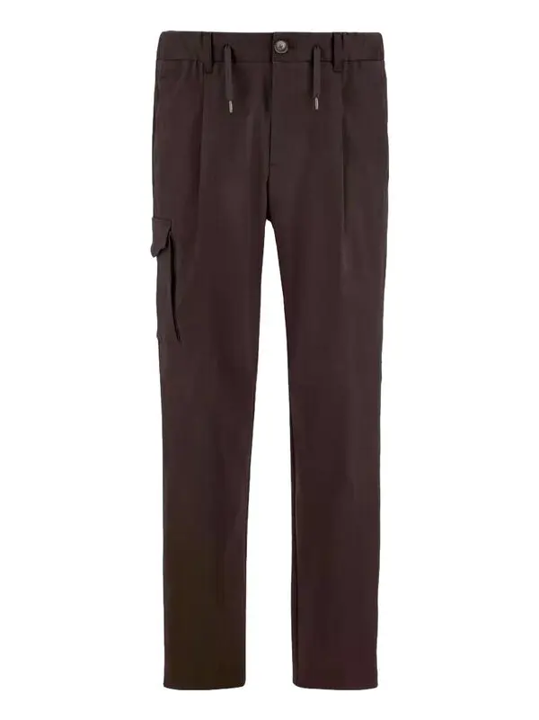 Herno Drawstring Waist Straight-leg Trousers - Brown
