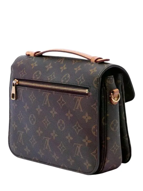 LOUIS VUITTON Monogram Pochette Metis Satchel - Brown