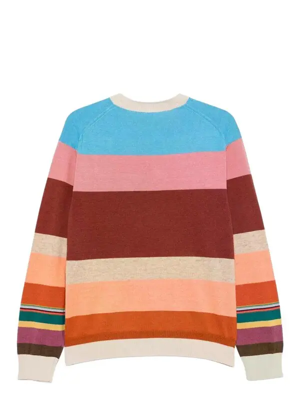 Paul Smith Striped Crew Neck Sweater - Brown