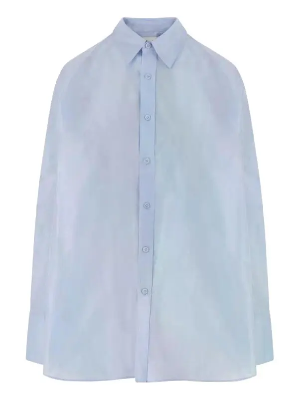 Carven Oversized Silk Shirt - Blue