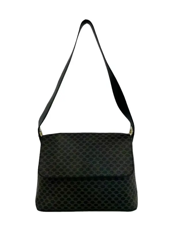 Celine Macadam Coated Canvas Shoulder Bag - Brown
