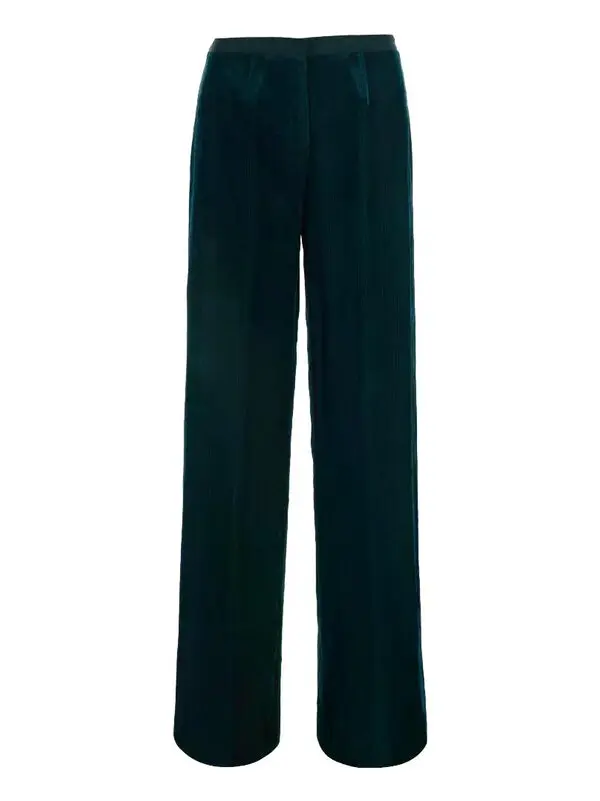 FORTE_FORTE Corduroy-effect Straight Trousers - Blue