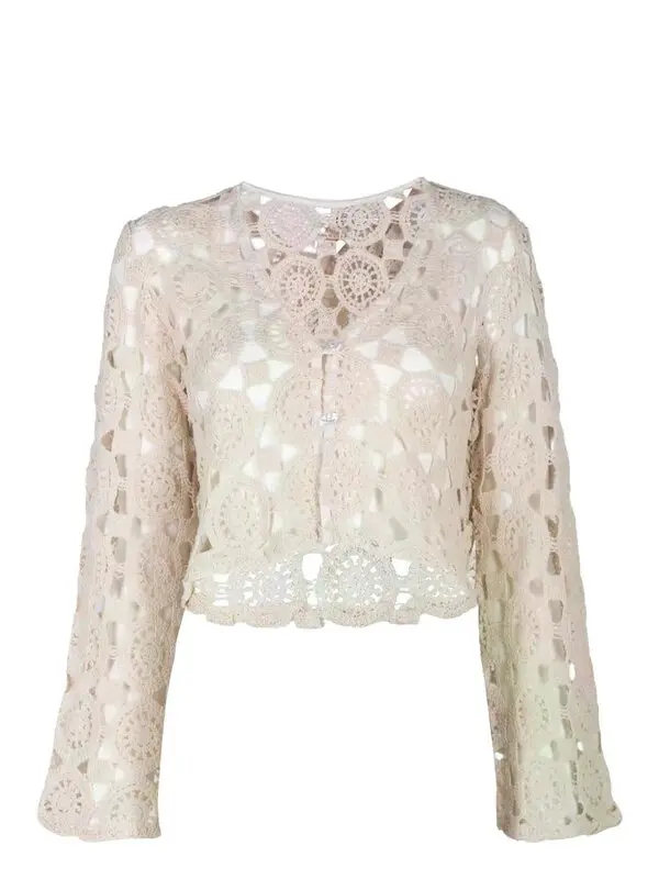 PALMACEA Crochet Cardigan - Neutrals