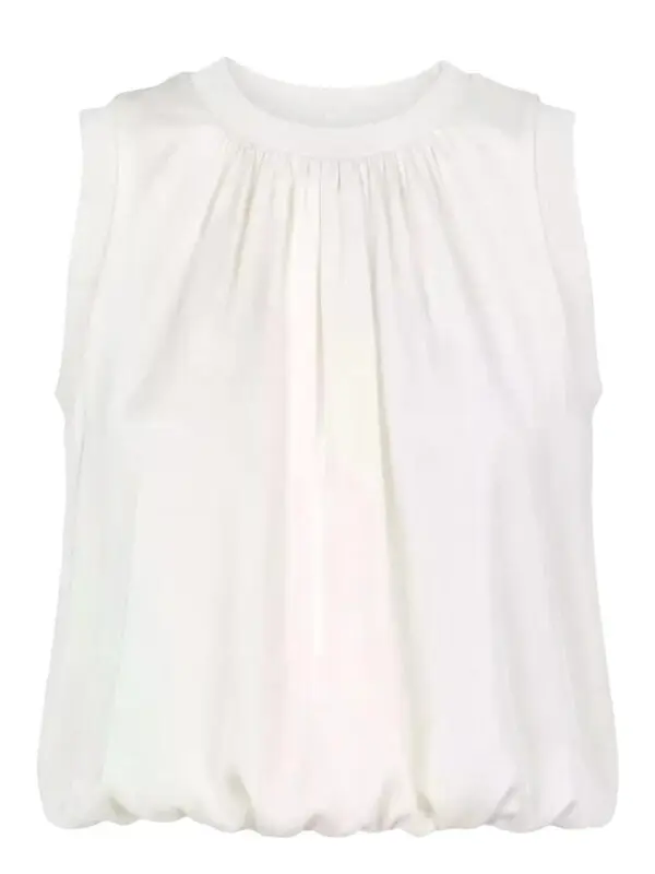 Cinq À Sept Pleated Sleeveless Blouse - White