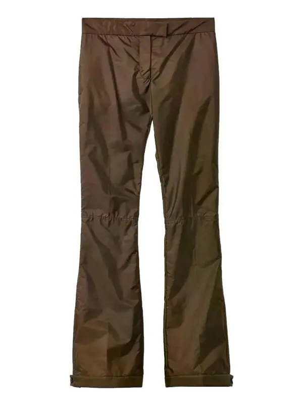 Miu Miu Flared Technical Fabric Trousers - Brown