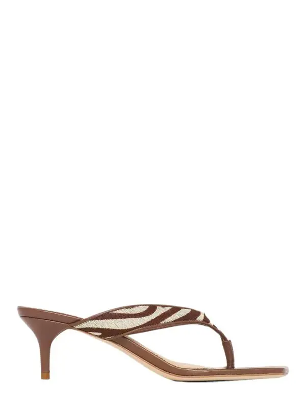 Cinq À Sept Frankie Zebra-print High Heel Sandals - Brown
