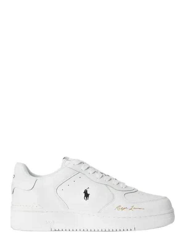 Polo Ralph Lauren Leather Logo Sneakers - White