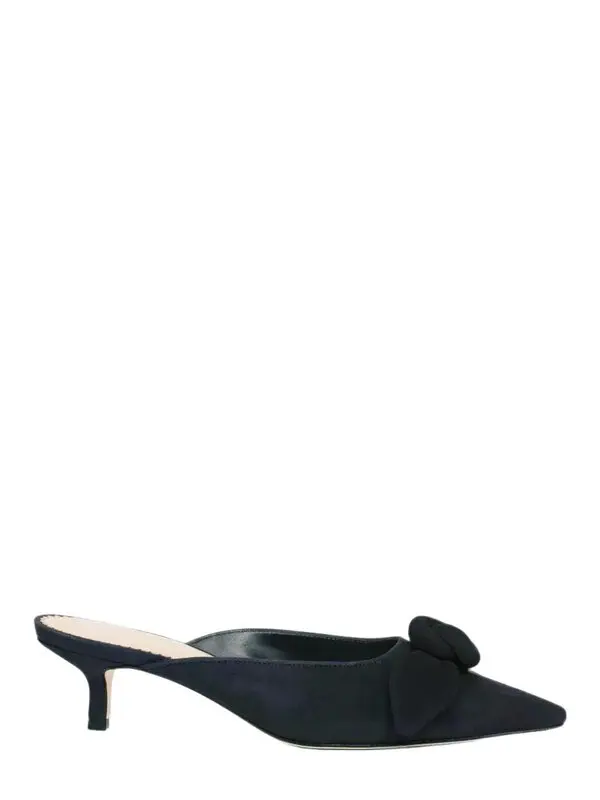 Cinq À Sept Layla Calf Suede Knot Detail Mules - Blue