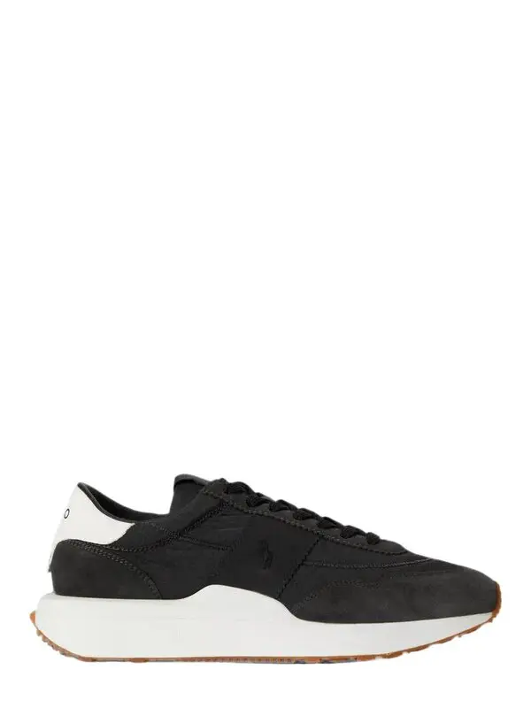 Polo Ralph Lauren Train 89 Suede-panelled Trainers - Black