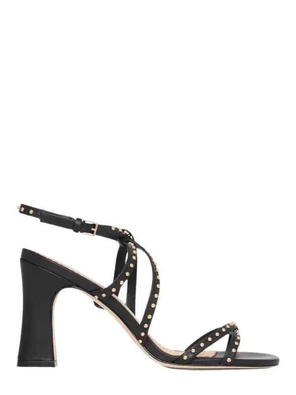 Cinq À Sept Blair Studded Leather Block Heel Sandals - Black