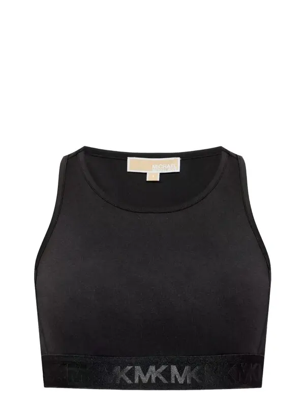Michael Kors Logo-tape Sports Bra - Black