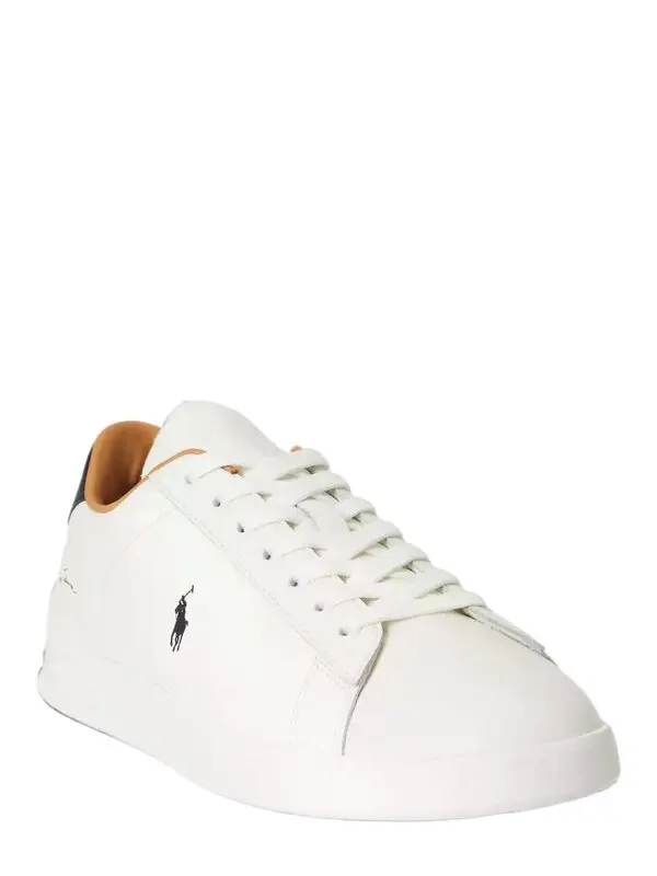 Polo Ralph Lauren Leather Logo Sneakers - White