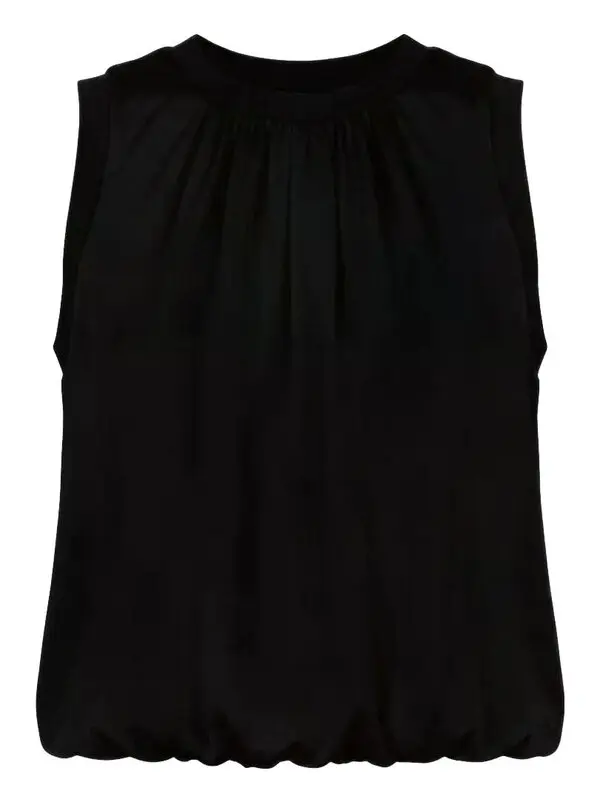 Cinq À Sept Peia Blouse With Ribbed Trim - Black