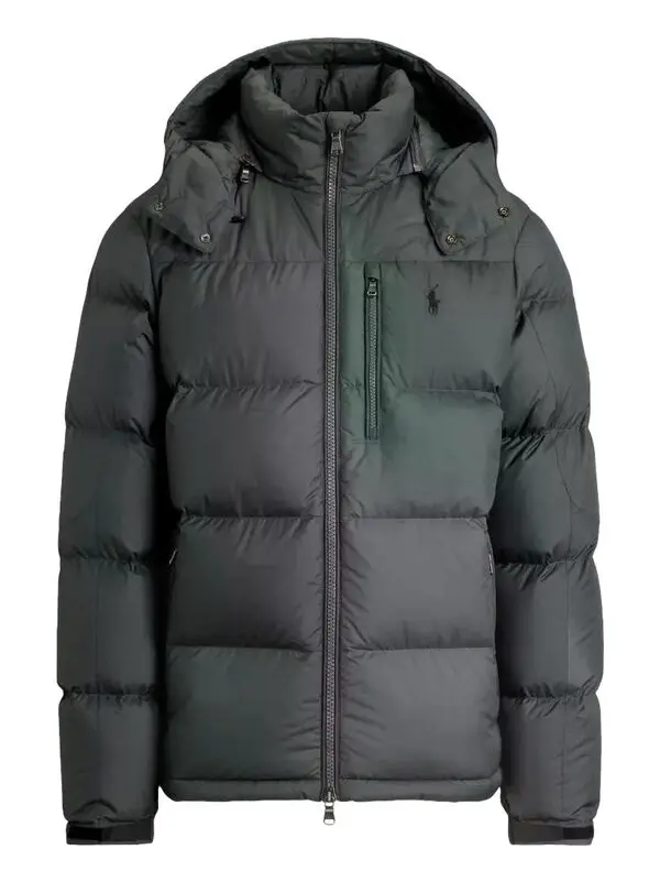 Polo Ralph Lauren Quilted Down Jacket With Detachable Hood - Grey