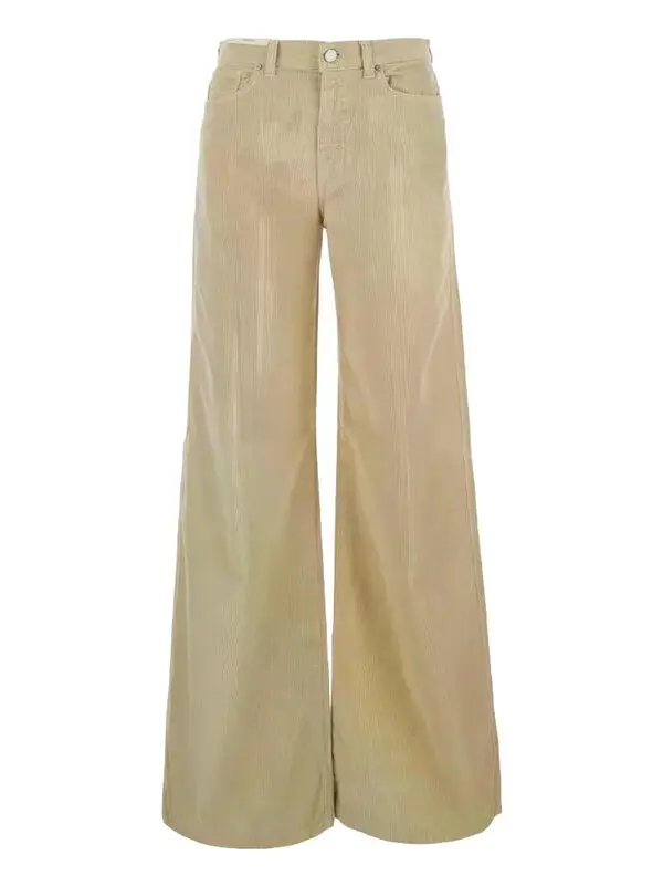 PT TORINO Cindy Corduroy Palazzo Pants - Neutrals