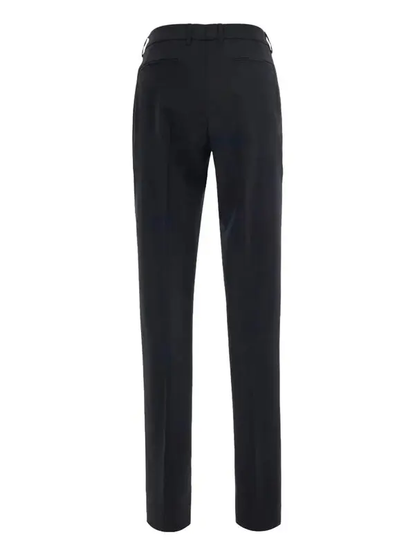 PT TORINO London Pressed-crease Slit-hem Trousers - Black