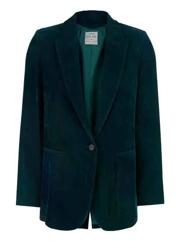 FORTE_FORTE Corduroy-effect Single-breasted Blazer - Green