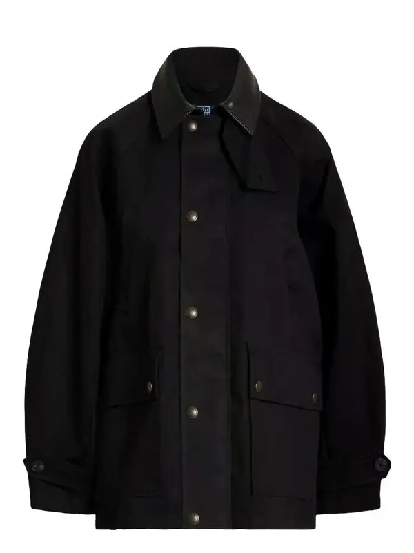 Polo Ralph Lauren Leather-collar Utility Jacket - Black