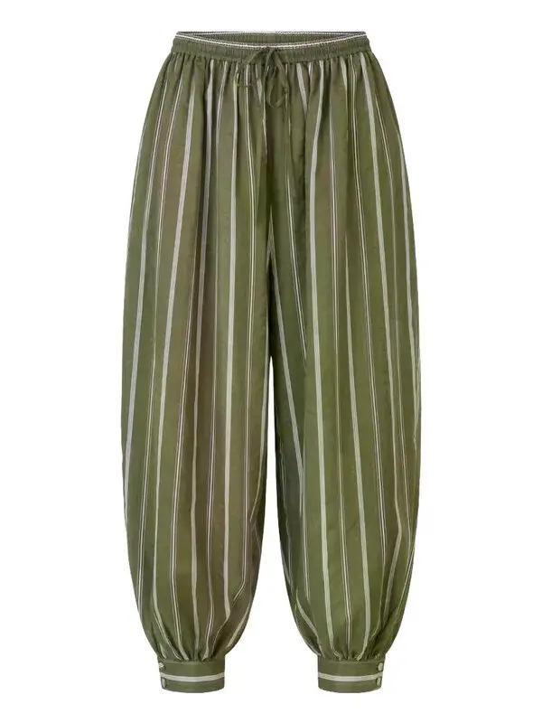 Cinq À Sept Sullivan Stripe Trousers - Green