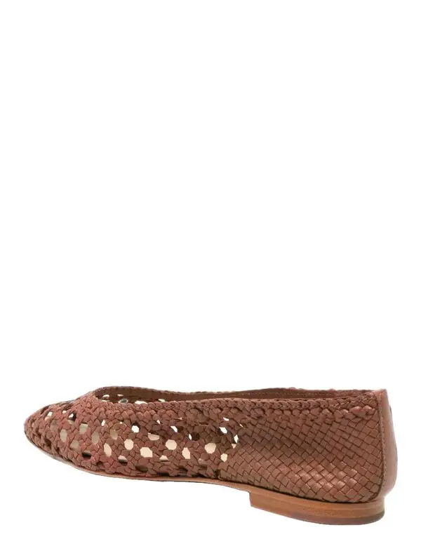 Dragon Leather Ballet Flats - Brown