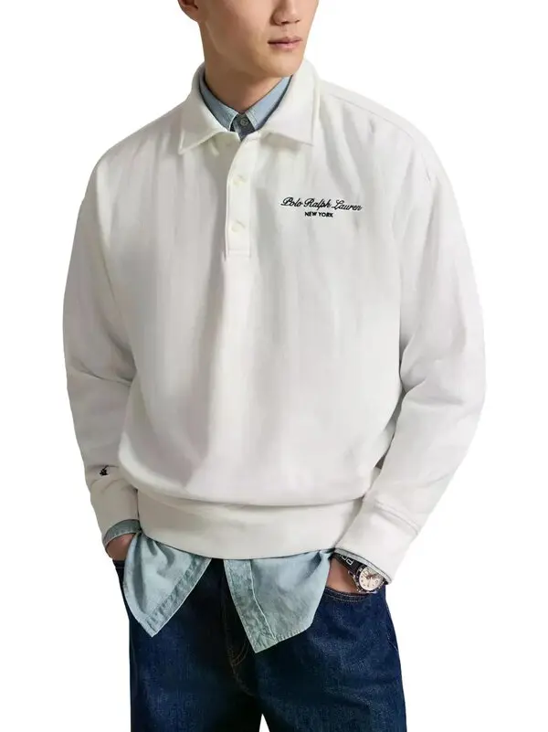 Polo Ralph Lauren Logo-print Polo-collar Polo Shirt - White