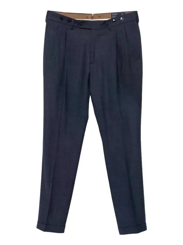 BERWICH Pleated Wool Trousers - Blue