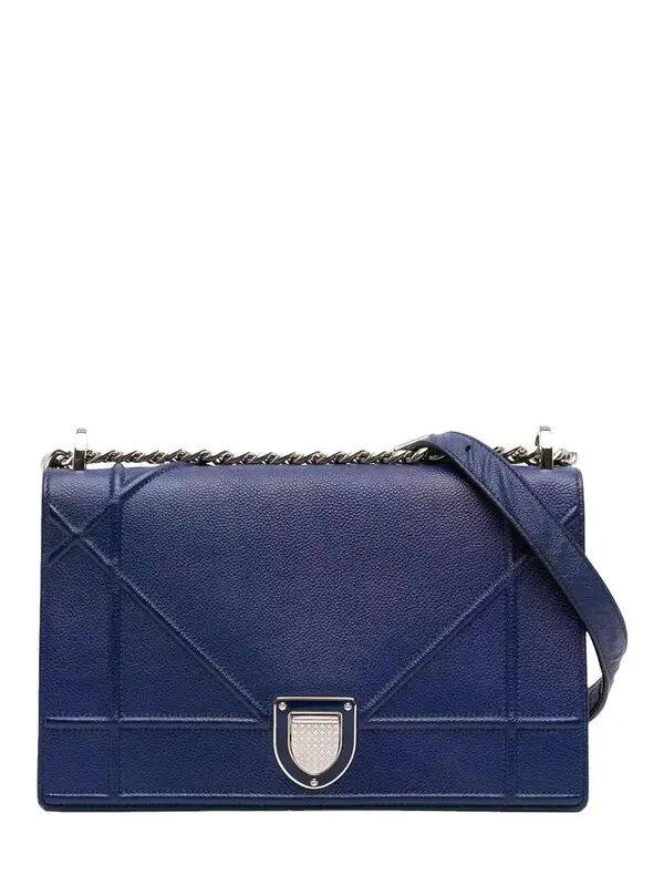 Dior 2016 Medium Diorama Flap Crossbody Bag - Blue