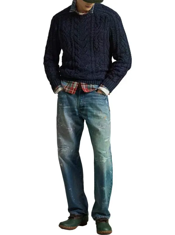 Polo Ralph Lauren Aran Cable-knit Sweater - Blue