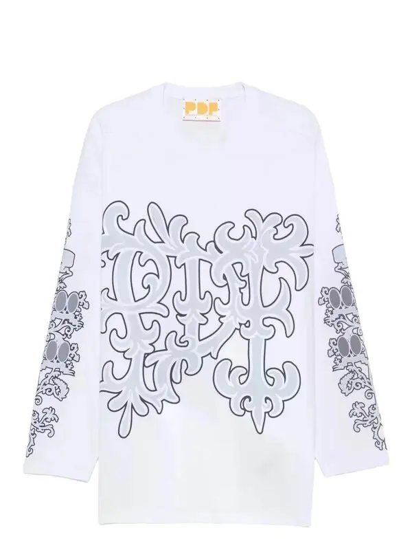 PDF Graphic-print Long-sleeve T-shirt - White