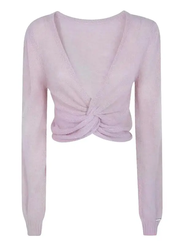 TWINSET Dual-use Knit Shrug With Criss-cross Detail - Pink