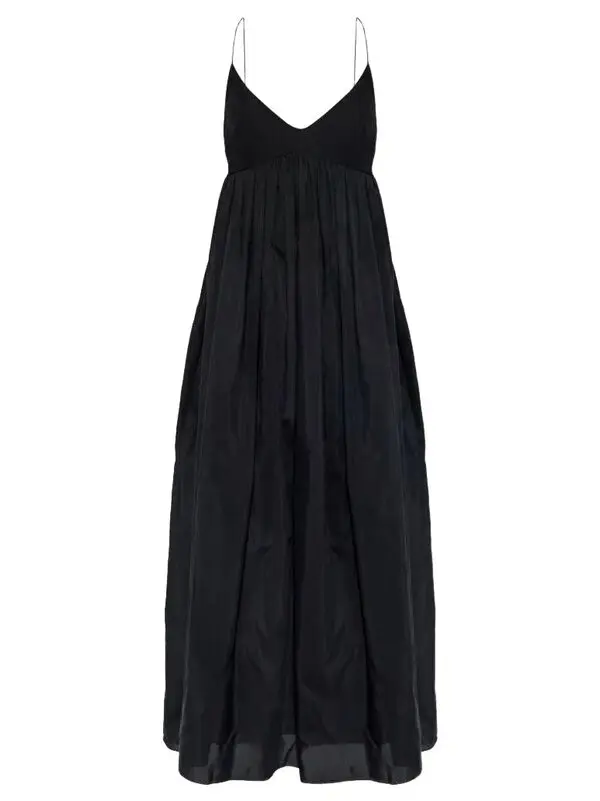 Matteau Voluminous Bralette Cotton Maxi Dress - Black