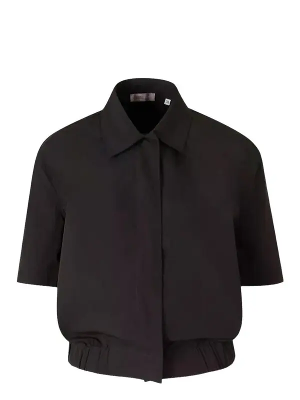 Herno Short-sleeved Shirt With Elasticated Hem - Black