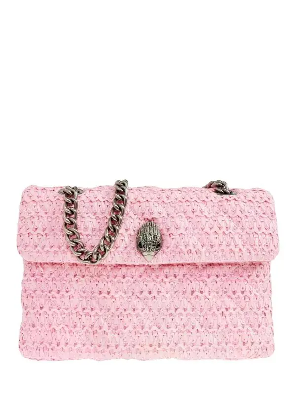 Kurt Geiger Kensington Raffia Shoulder Bag - Pink