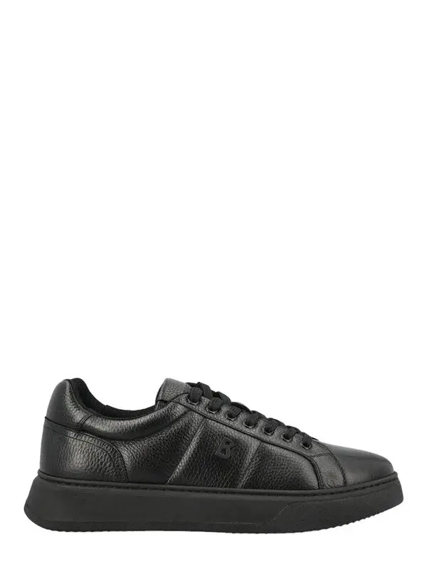 Bogner Logo-plaque Leather Sneakers - Black